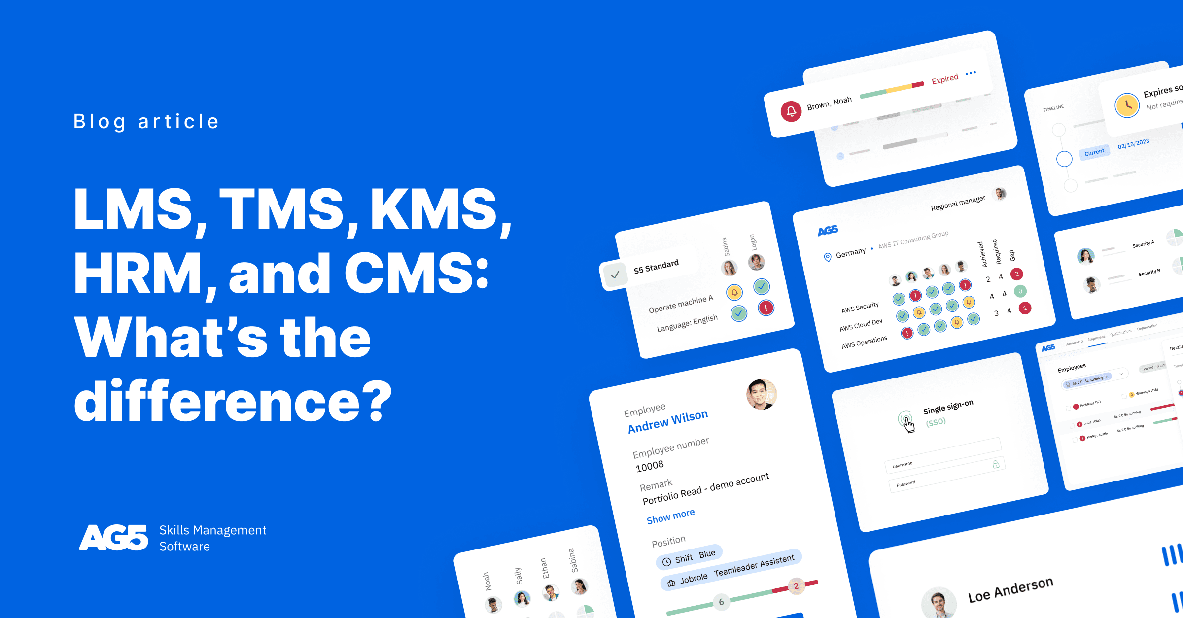 LMS, TMS, KMS, HRM, and CMS: What’s the difference? - AG5