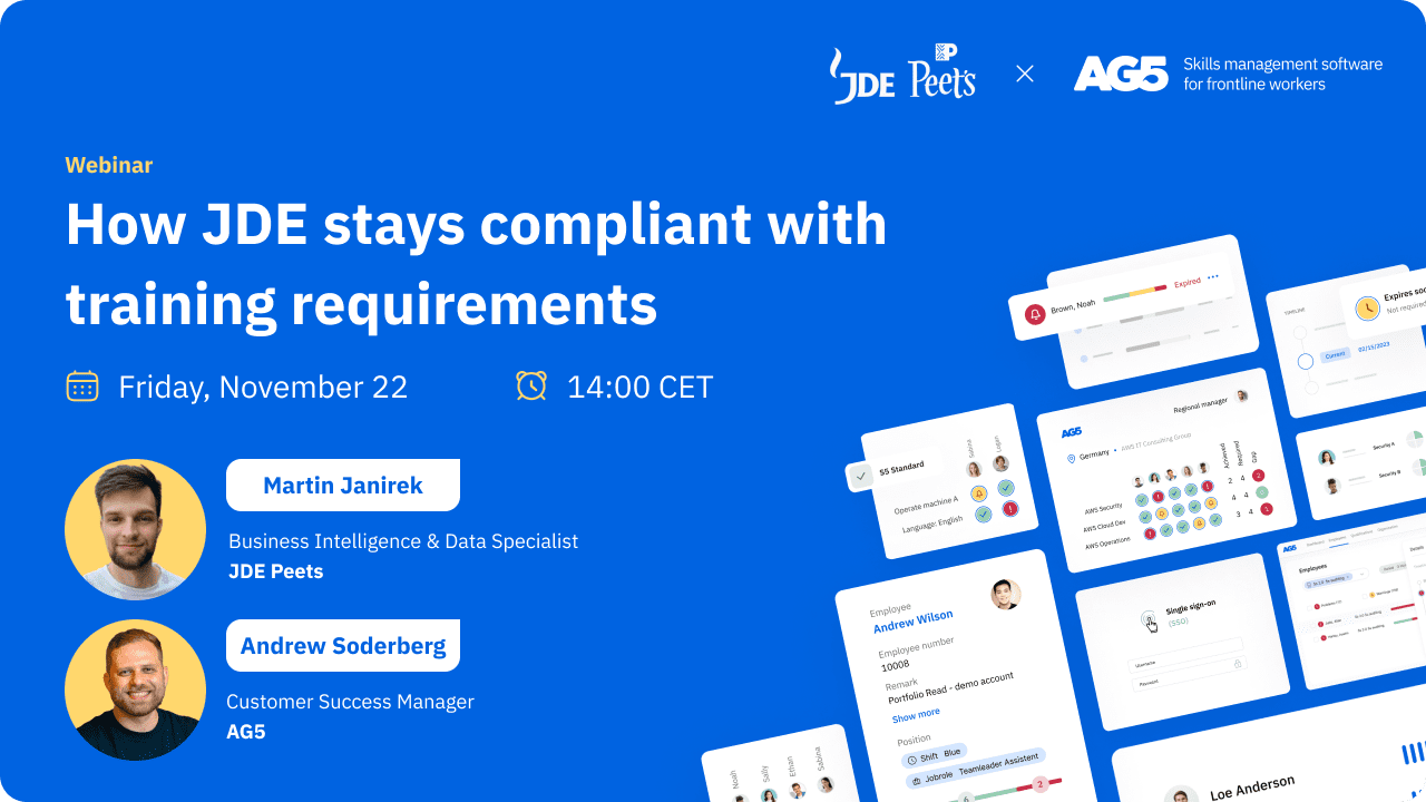 How JDE stays compliant with training requirements - AG5