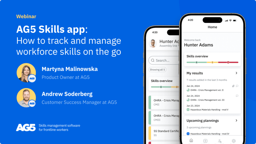AG5 Skills app: How to track and manage workforce skills on the go