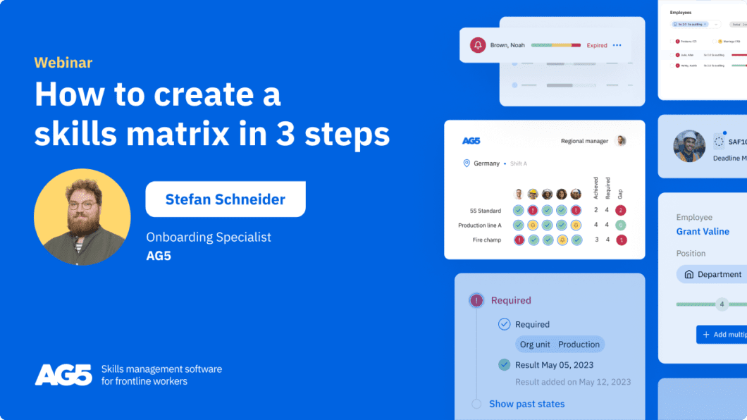How to create a skills matrix in 3 steps | AG5 Webinar