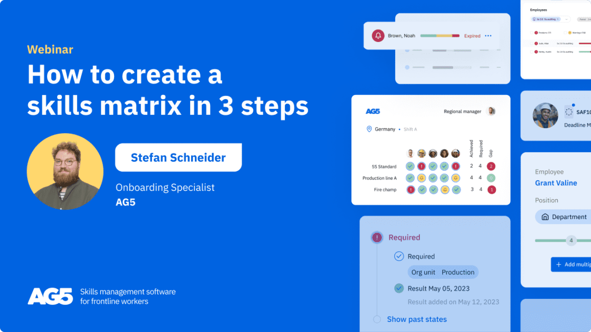 How to create a skills matrix in 3 steps | AG5 Webinar